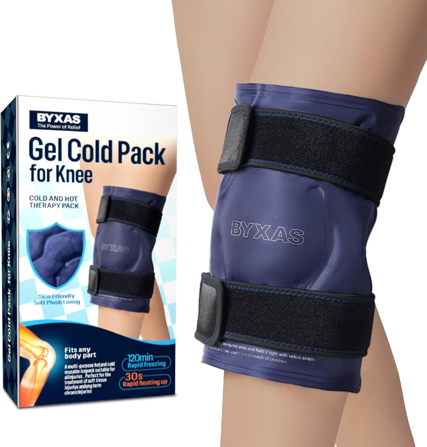 Reusable Gel Ice Pack Wrap for Knee Pain Relief, Knee Surgery Recovery ...