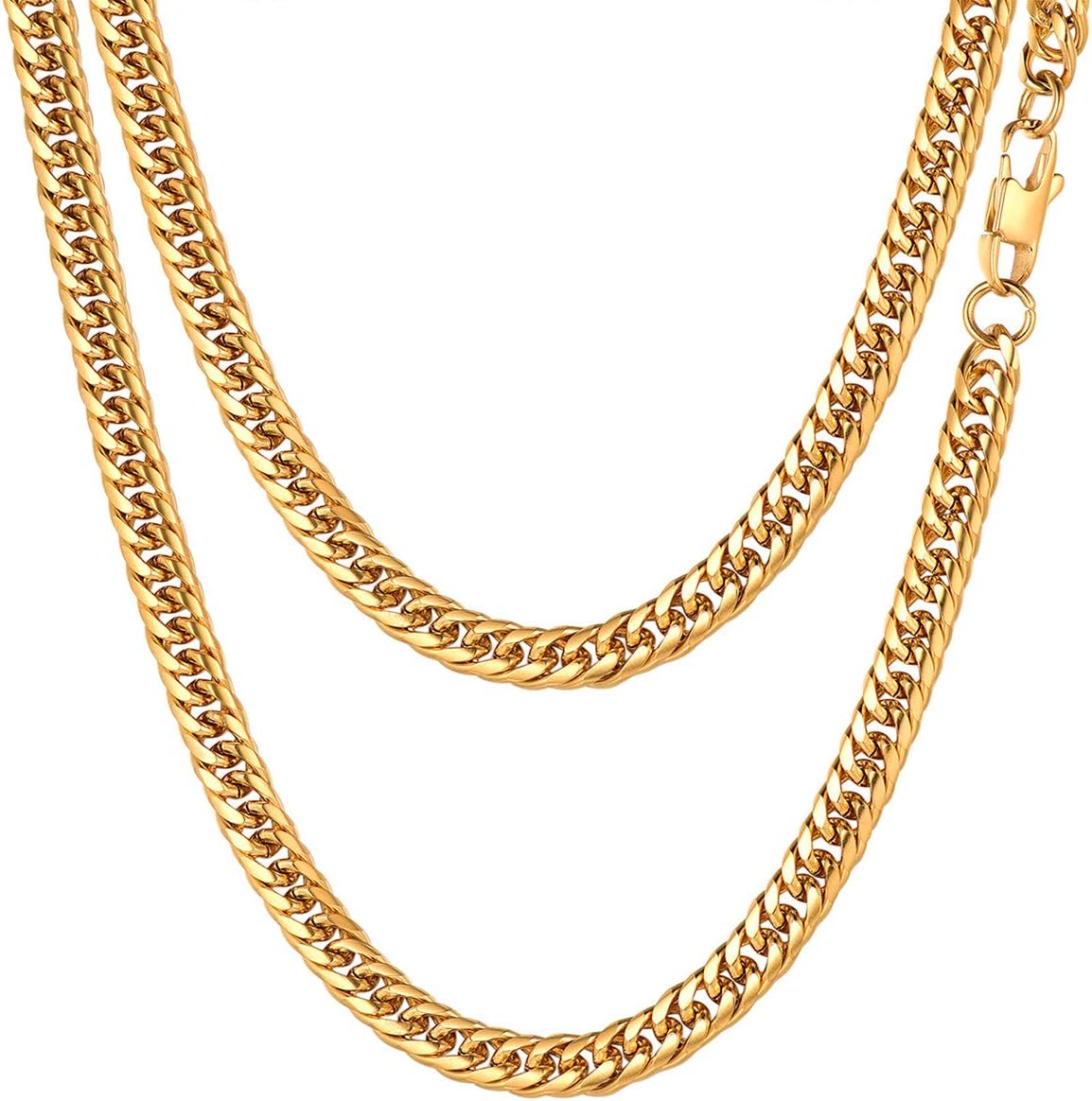 FOCALOOK Collana per Uomo Ragazzo 6 mmCollana a Catena Cubana Miami ...