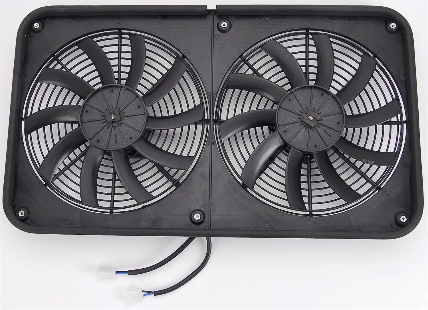 Amazon.com: JEGS Dual Electric Fan Assembly | Dual 12” Diameter Fans ...