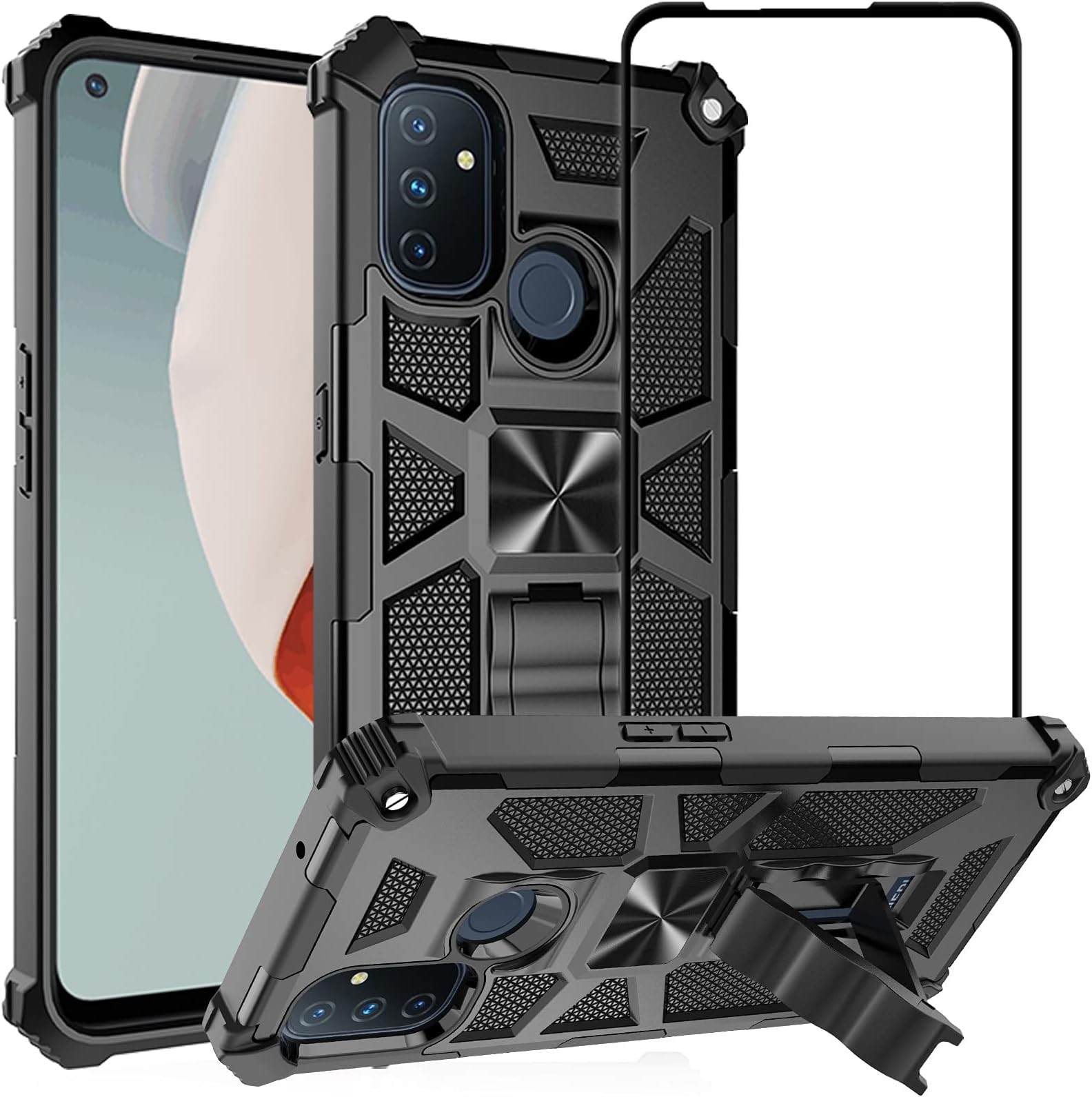 Amazon.com: NZND Case for OnePlus Nord N10 5G with Tempered Glass ...