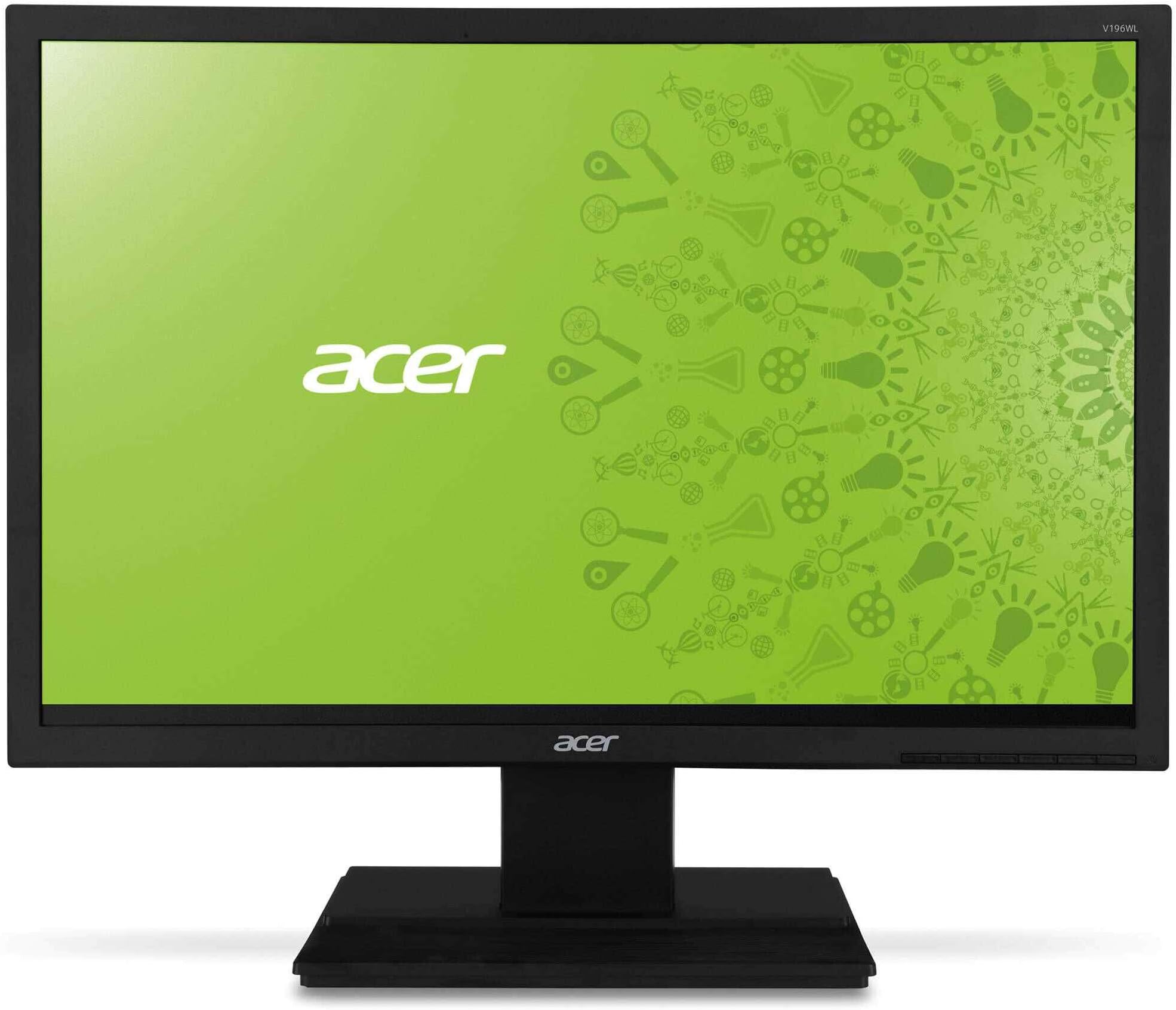 Acer V196HQL 18.5 inch HD 1366 x 768 Resolution Backlit LED LCD Monitor ...