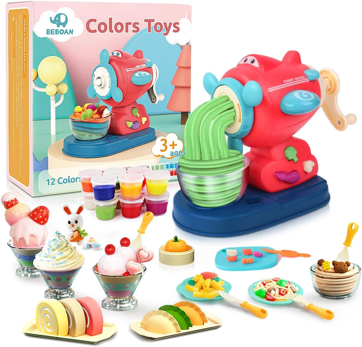 BEBOAN 37 Stück Knete Set für Kinder, Knete Zubehör ab 3 Jahre ...