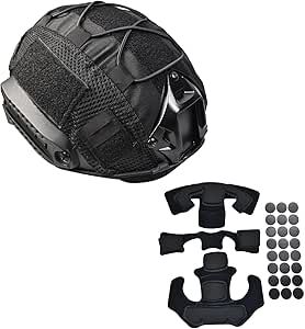 Amazon.com : Tactical Helmet Cover,Internal Memory Foam Pads Set and ...