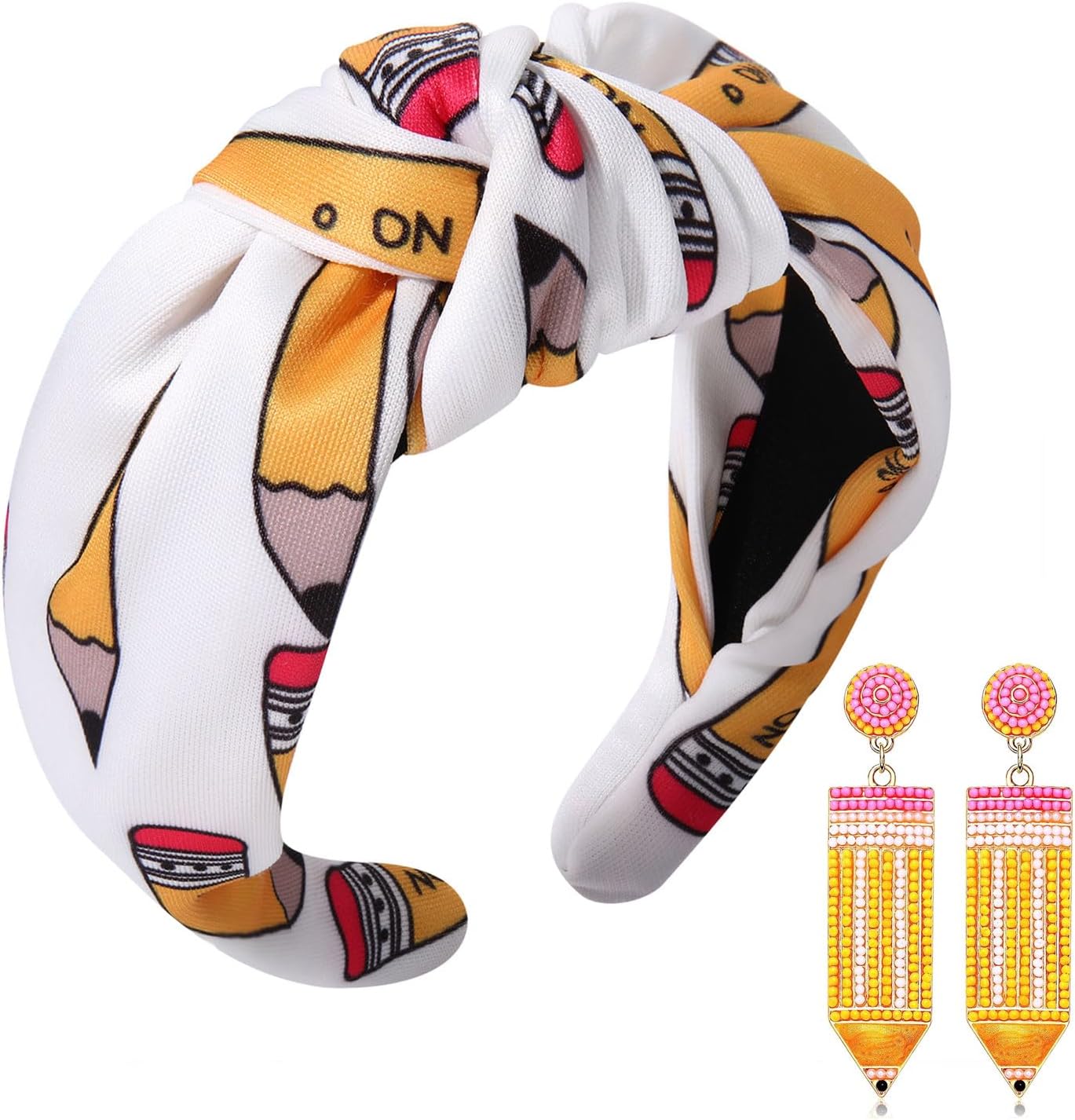 Amazon.com : NVENF Teacher Headband for Women Crystal Pearl Knotted ...