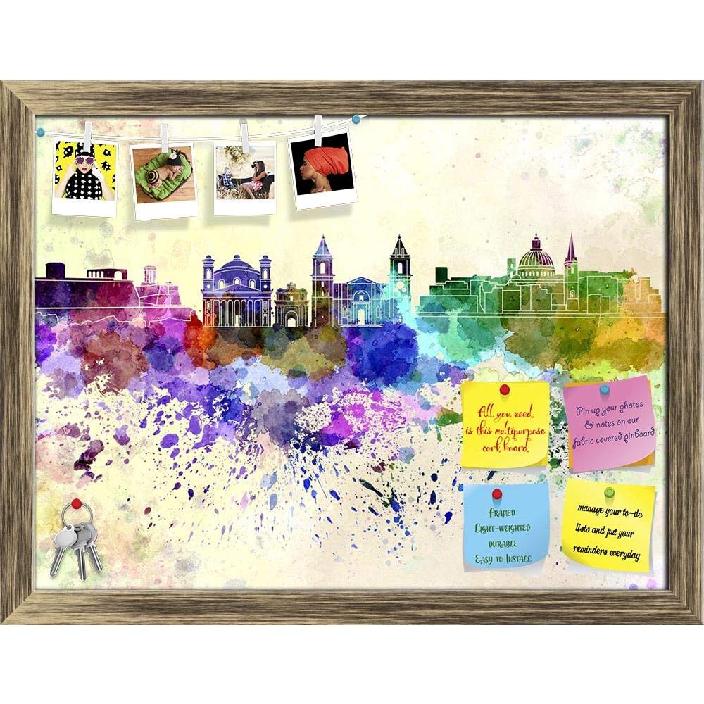 Buy ArtzFolio Valletta Skyline, Capital City of Malta Bulletin Board ...