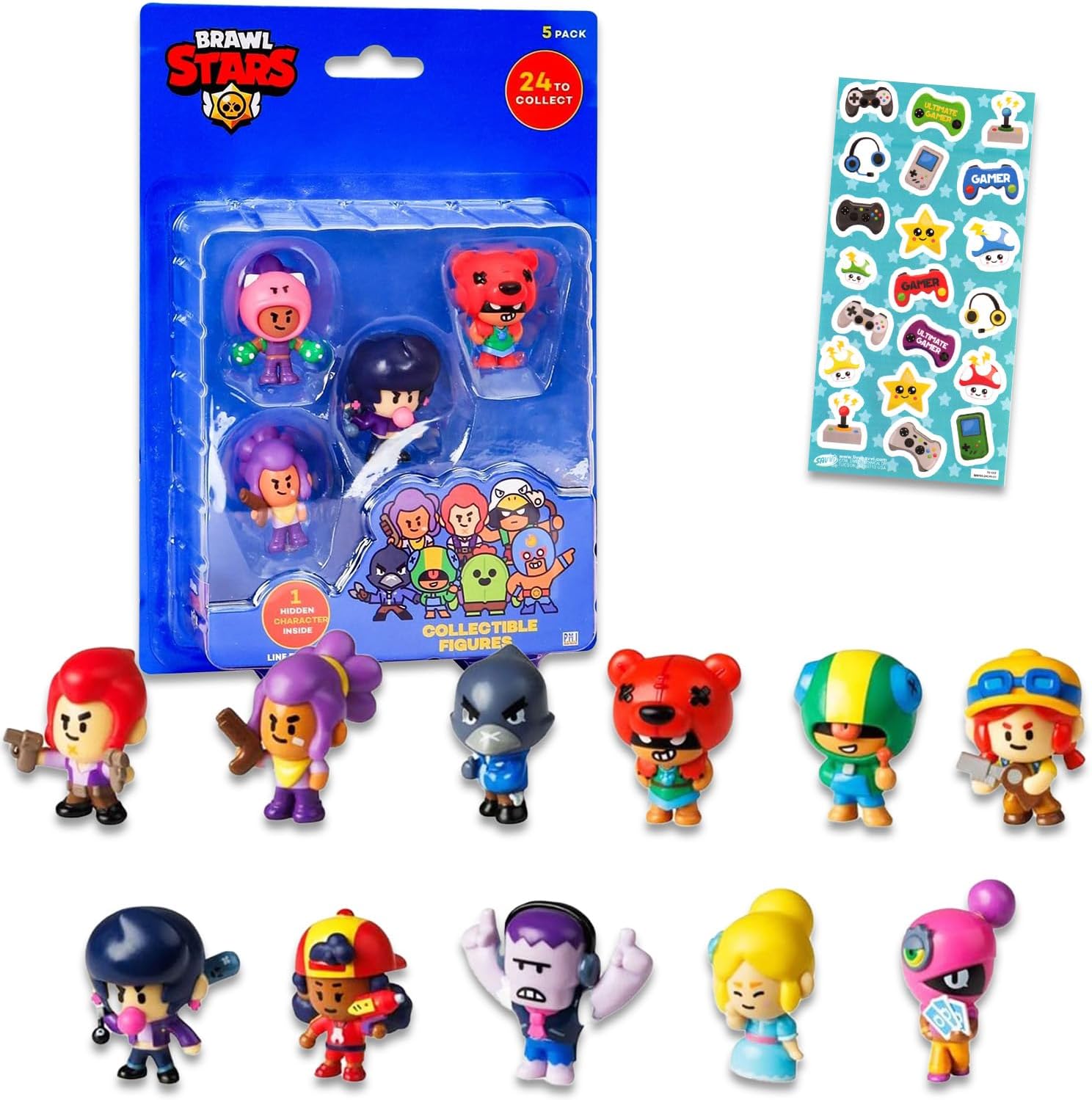 Amazon.com: Brawl Stars Mini Figurines Set - 5 Pc Cake Topper Figures ...