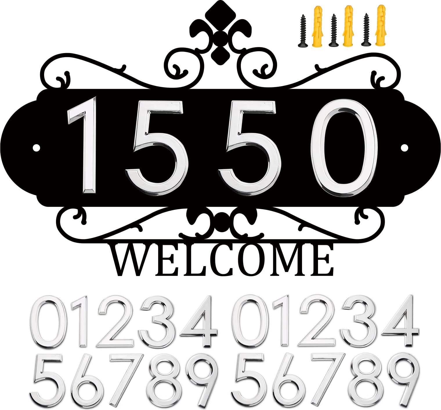 Snapklik.com : House Numbers For Outside,Metal House Address Plaques ...