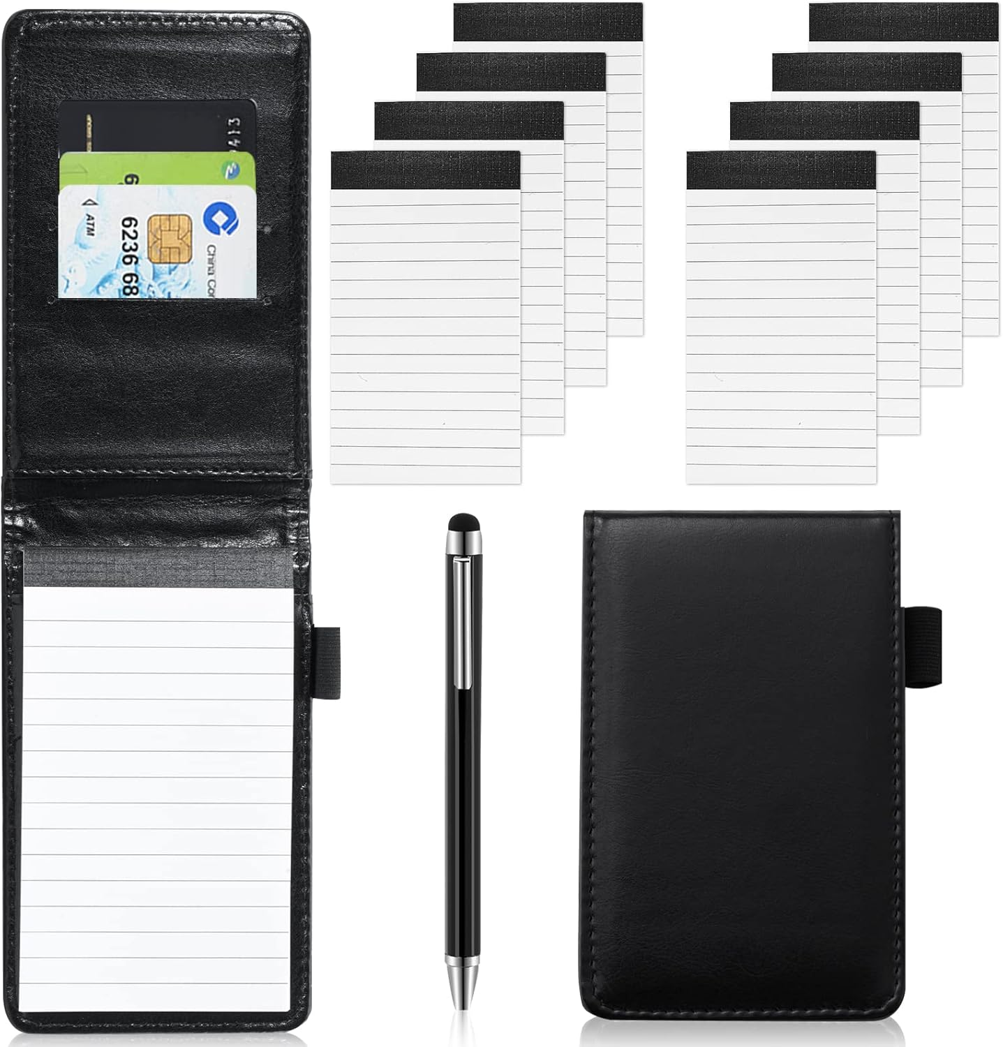 Amazon.com : 10Pcs Mini Pocket Notepad Holder Set,Durable Cover ...