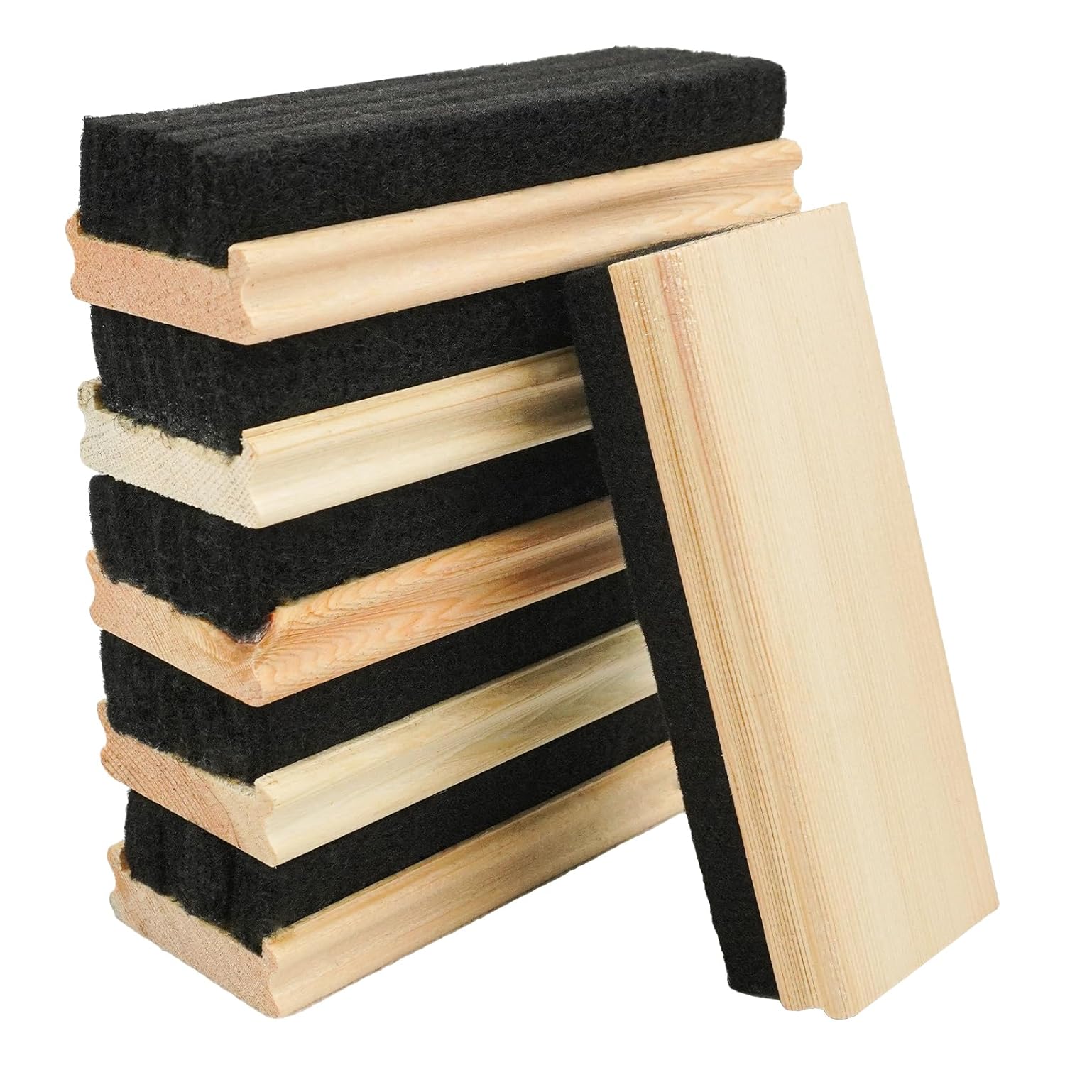 Chalkboard Eraser-6 Pack Pine Wood Felt Campus Style Chalk Eraser Dry ...