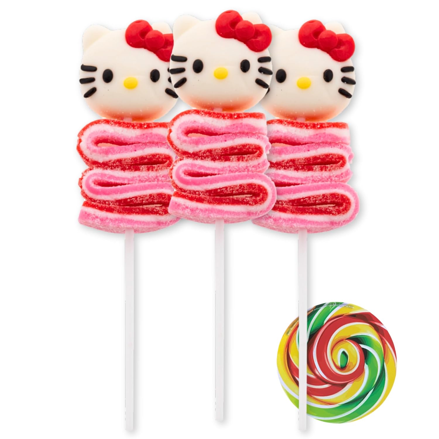 Amazon.com: Sweetzo - Hello Kitty Sour Belts with Gummy Topper ...