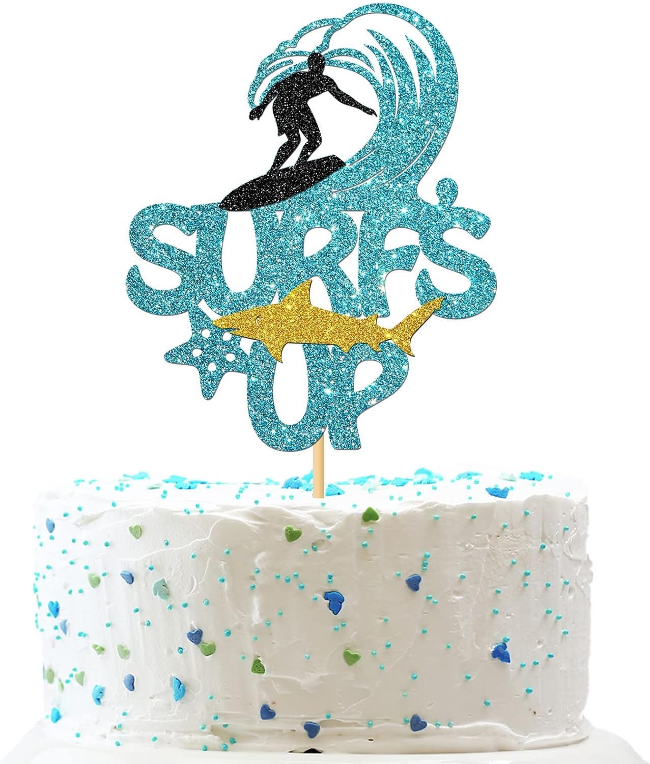Amazon.com: INNORU Surf's Up Cake Topper - Summer Beach Birthday Cake ...