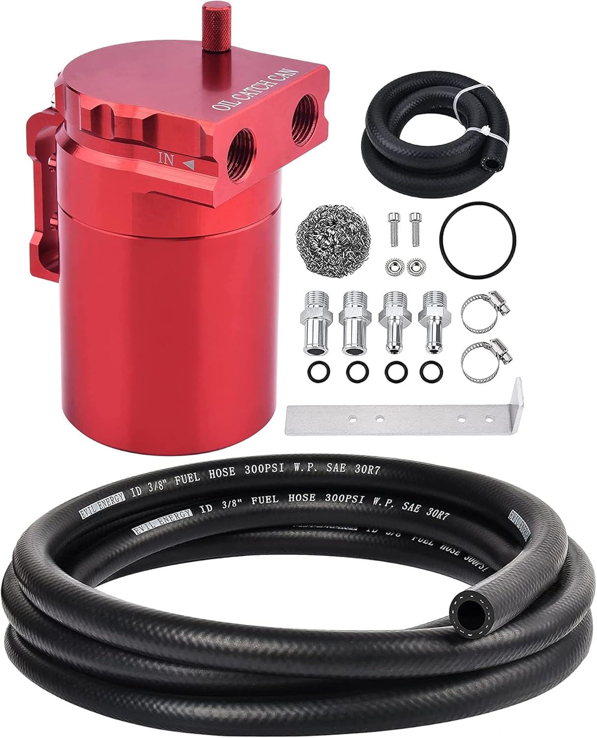 Amazon.com: EVIL ENERGY Baffled Oil Catch Can Red Bundle 300ML Blue ...