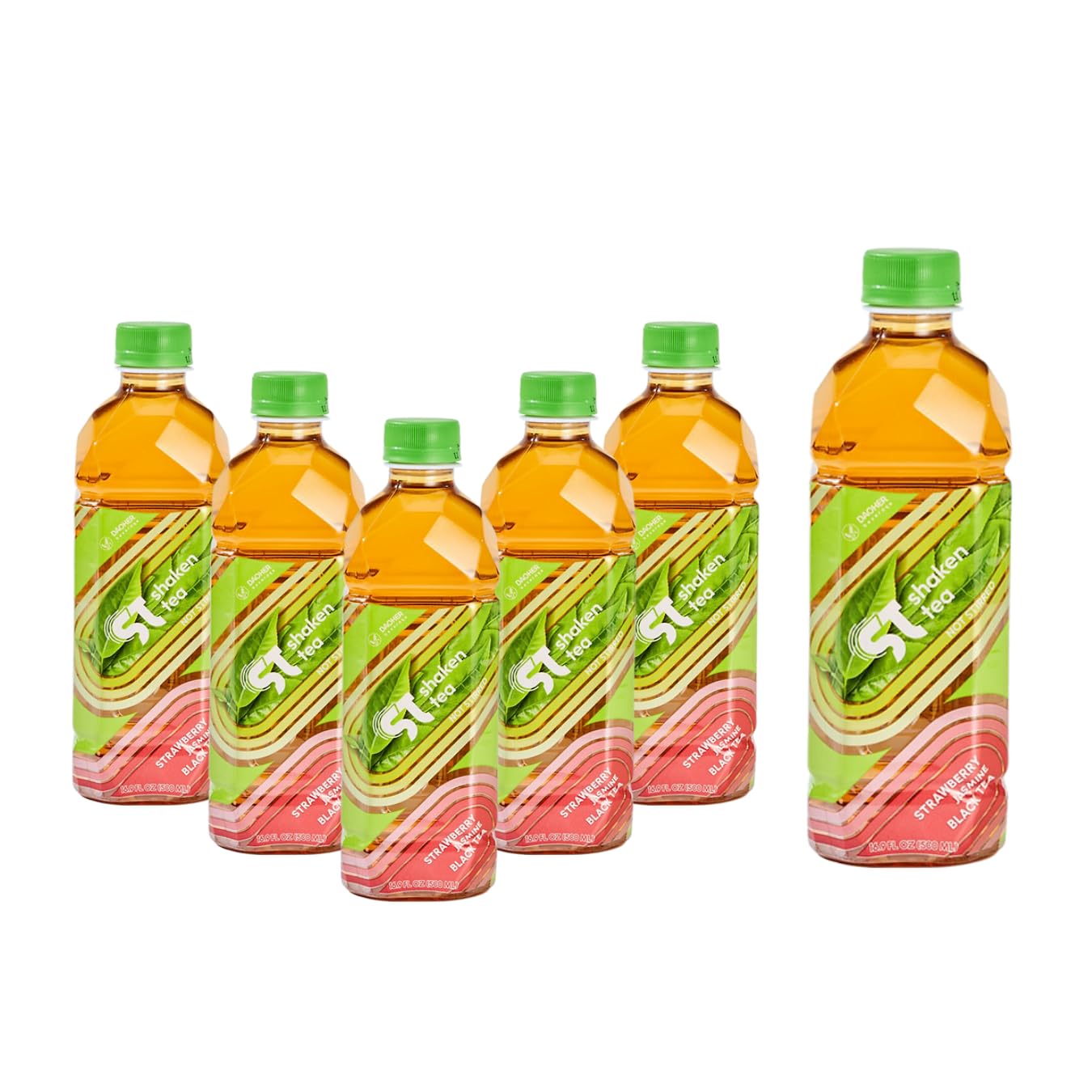 Amazon.com: (Pack of 6) Shaken Tea - Jasmine Strawberry Black Tea ...