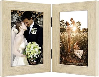 Amazon.com - Afuly Double Picture Frame 5x7 White Custom Photo Frames ...