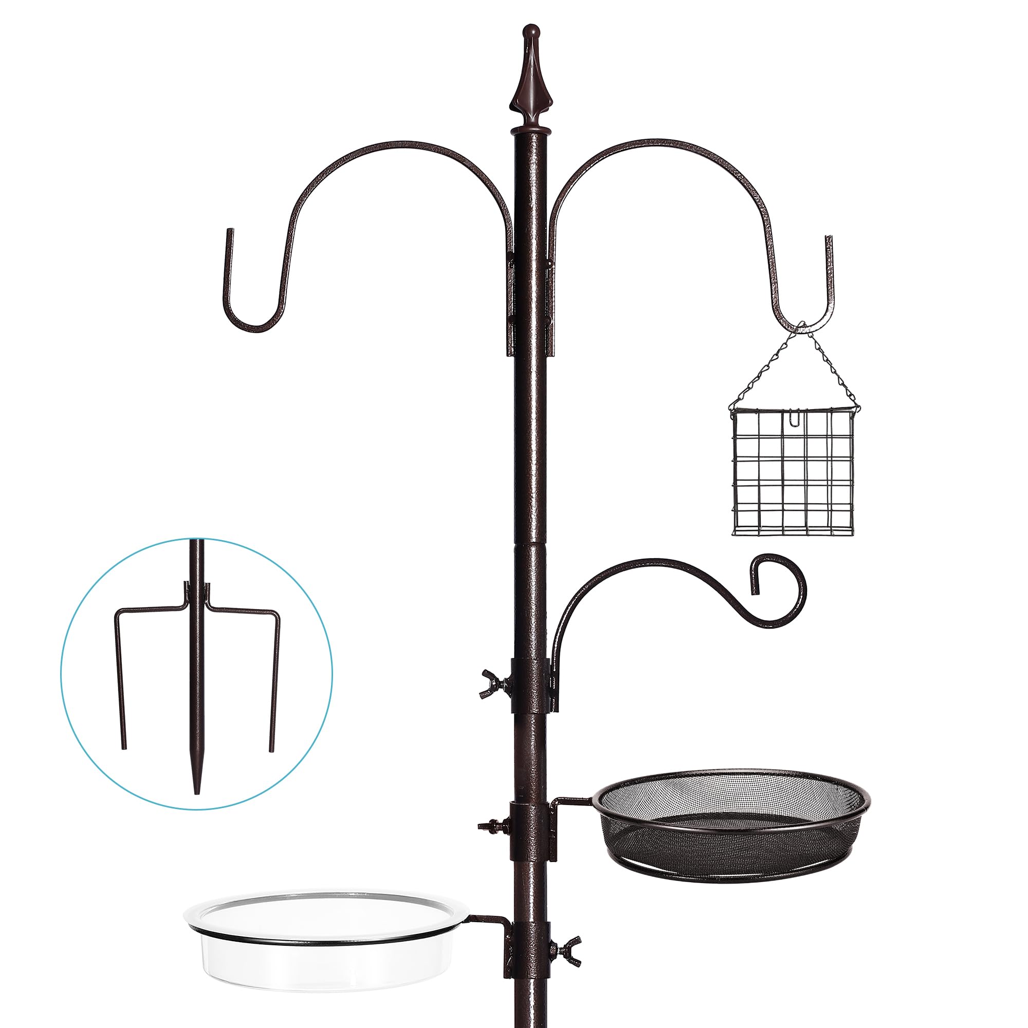 Amazon.com : YINGYM Bird Feeder Stand Pole,77 Inch Bird Feeding Station ...