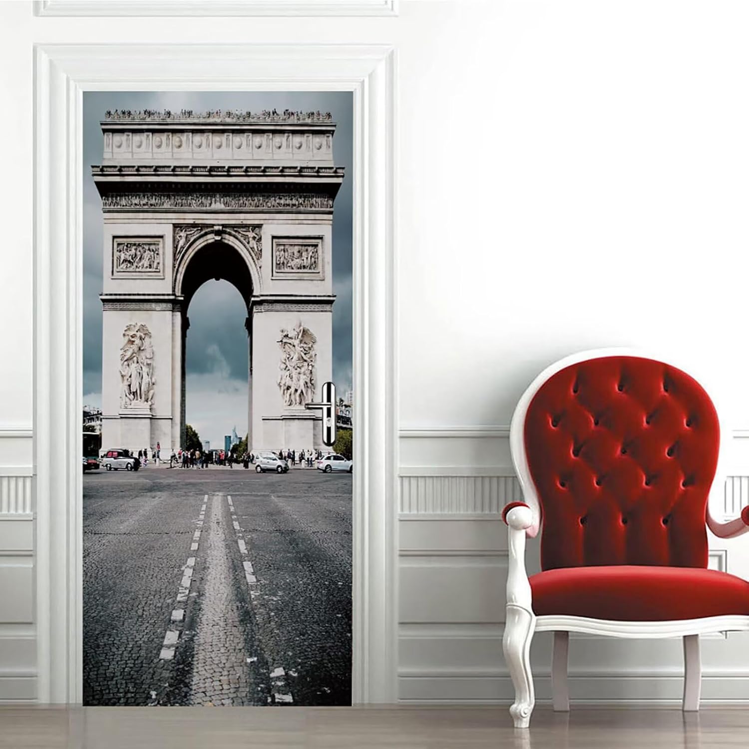 Amazon.com: Tifege 3D Door Sticker Wall Decals Mural Wallpaper Arc de ...