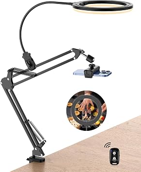 UBeesize 10" Ringlicht Overhead Stativ Handy Flexibler Schlauch Handy ...