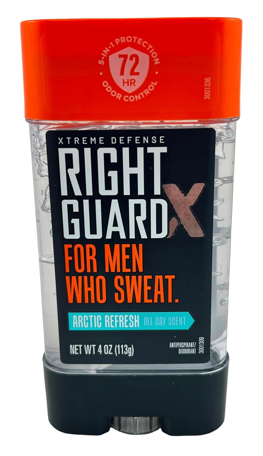 Amazon.com : Right Guard Xtreme Defense Arctic Refresh Gel 4 Ounce Men ...