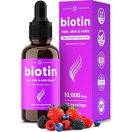 Amazon.com: Liquid Biotin 10000mcg 2 oz | Extra Strength Gel Drops ...