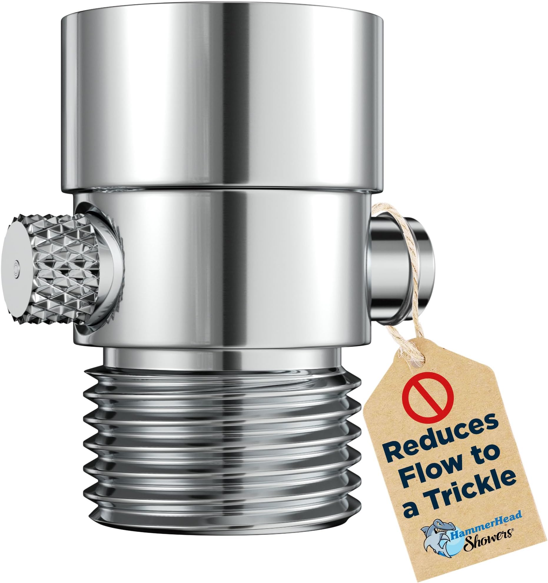 ALL METAL Shower Head Shut Off Valve - Chrome - Brass Shower Head Valve ...