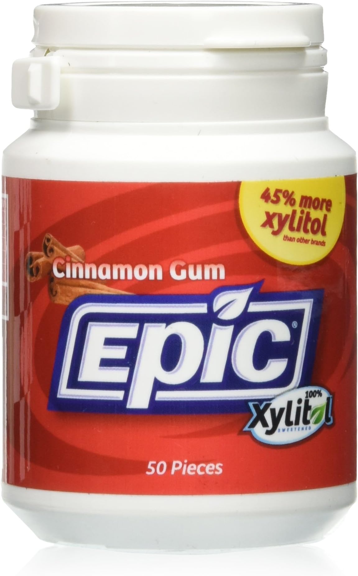 Amazon.com: Epic Dental Xylitol Gum, Cinnamon - 50 Piece : Grocery ...
