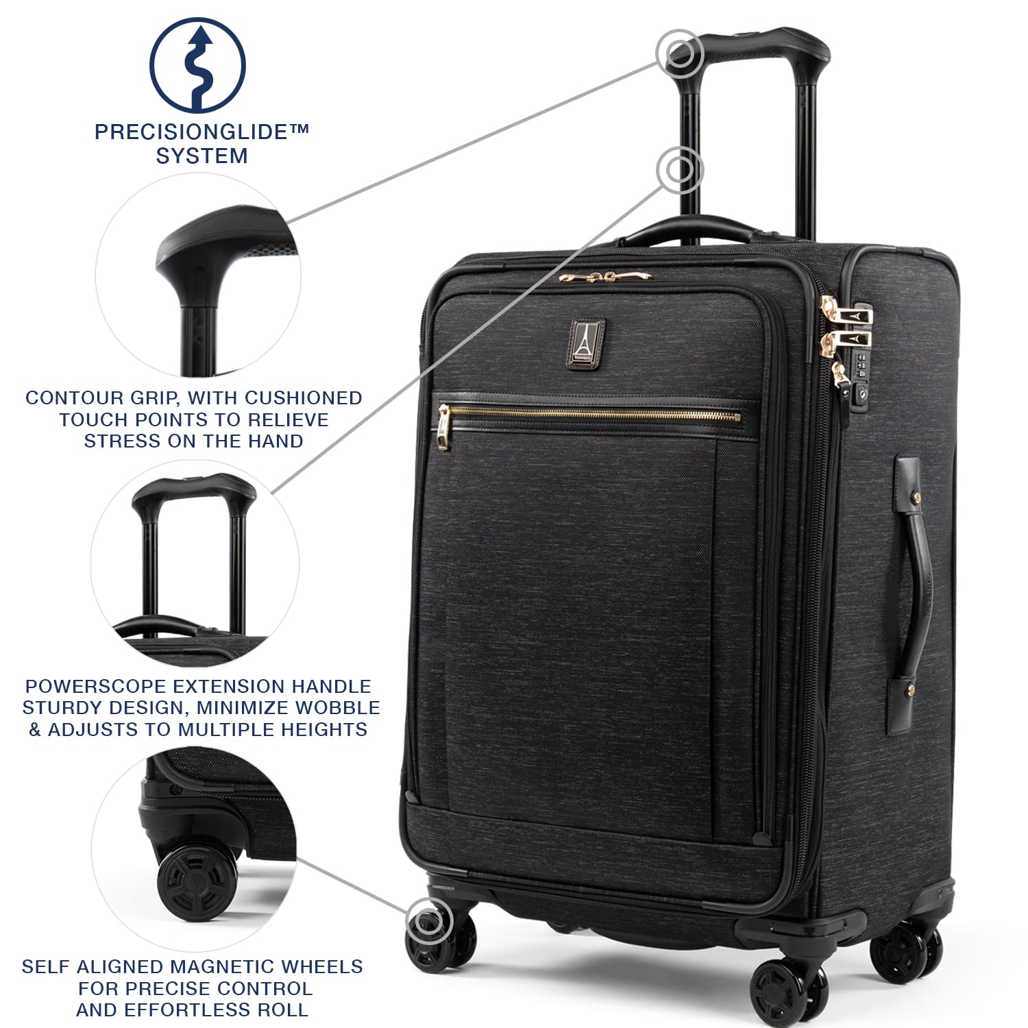 Snapklik.com : Travelpro Platinum Elite Softside Expandable Checked Luggage