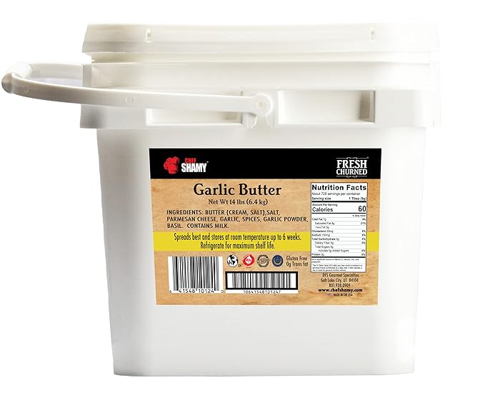Amazon.com: Chef Shamy Garlic Butter, Parmesan Basil, 14 lbs : Grocery ...
