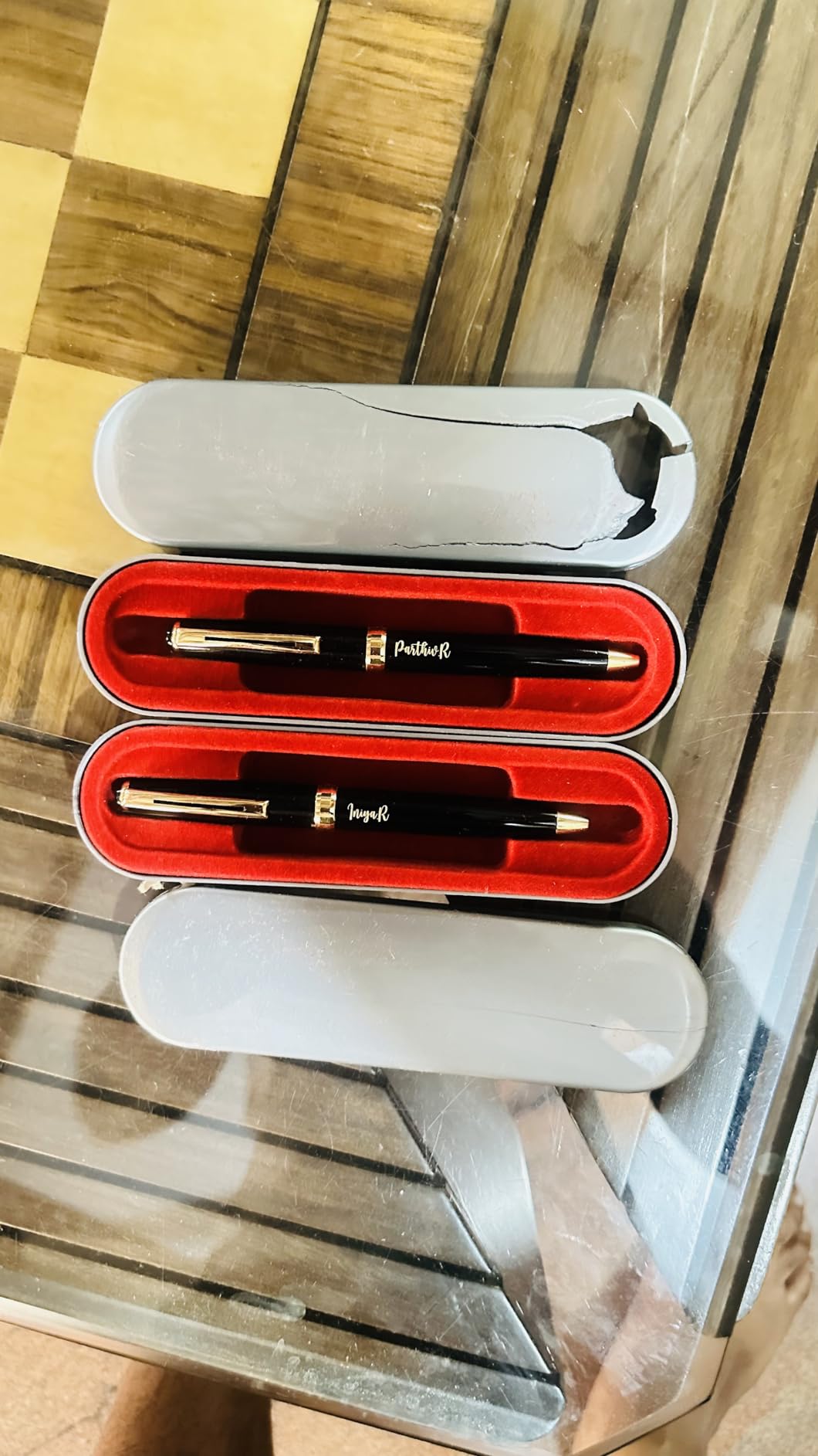 Gifts by Rashi Customised Pen/Personalized Black Golden Metal Pen With ...