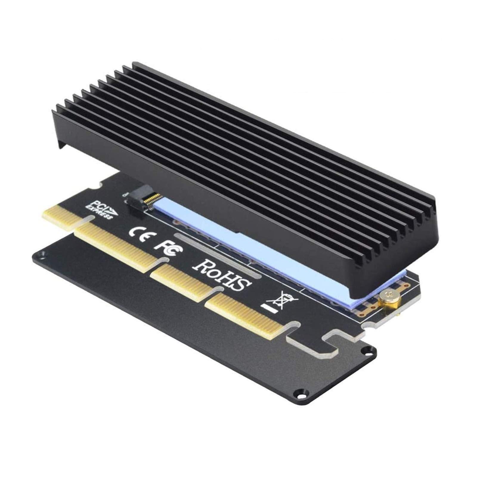 Buy M.2 NVME Adapter with Heat Sink, NVME M.2 SSD to PCI-e x4/x8/x16 ...