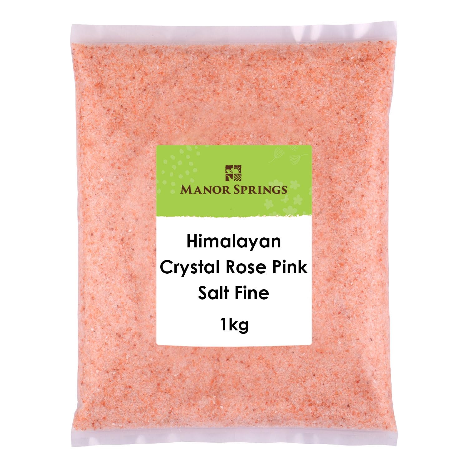 Himalayan Rose Pink Crystal Salt Fine 1kg by Manor Springs : Amazon.co ...