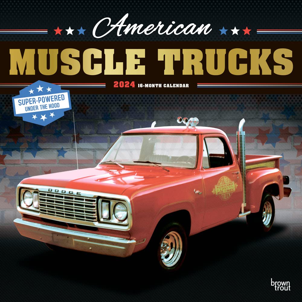 American Muscle Trucks OFFICIAL | 2024 12 x 24 Inch Monthly Square Wall ...