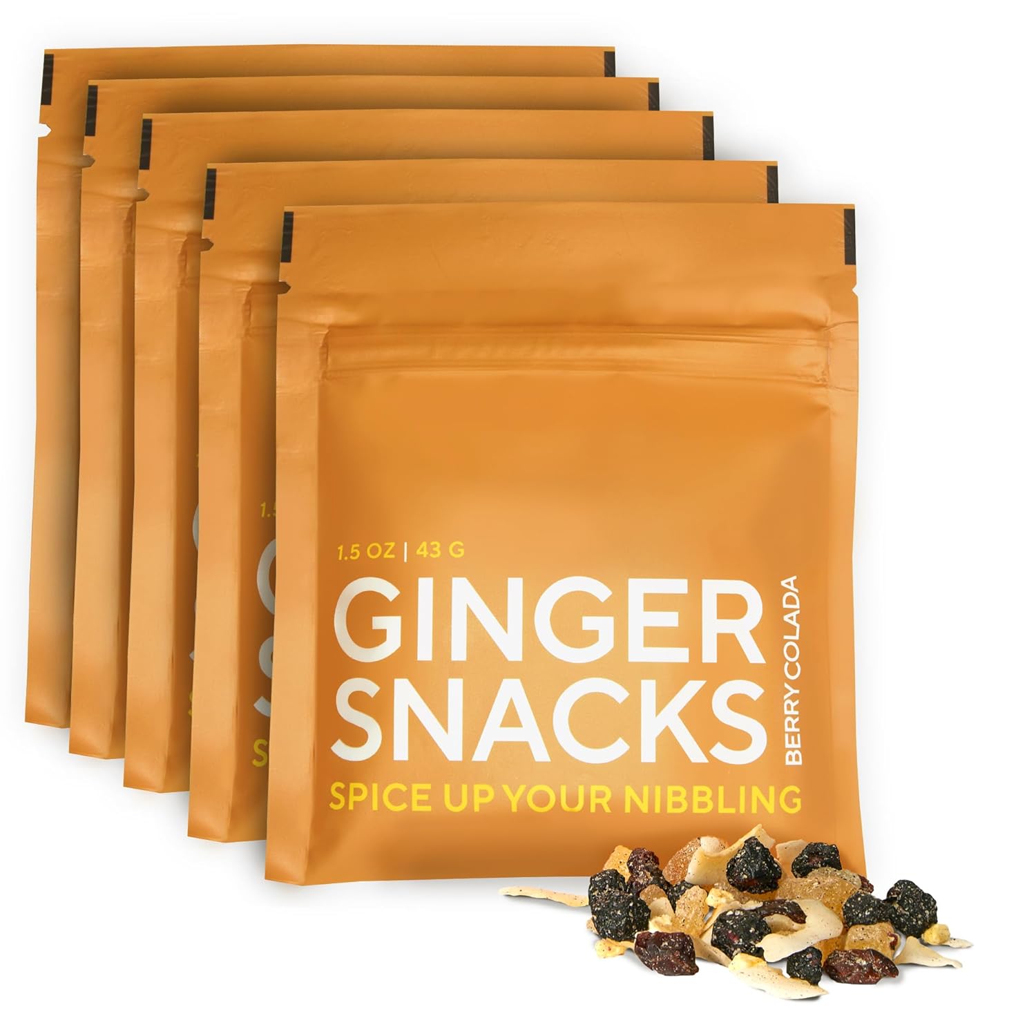 Amazon.com: Selefina Spices: Ginger Snacks: Berry Colada, 5-Pack ...