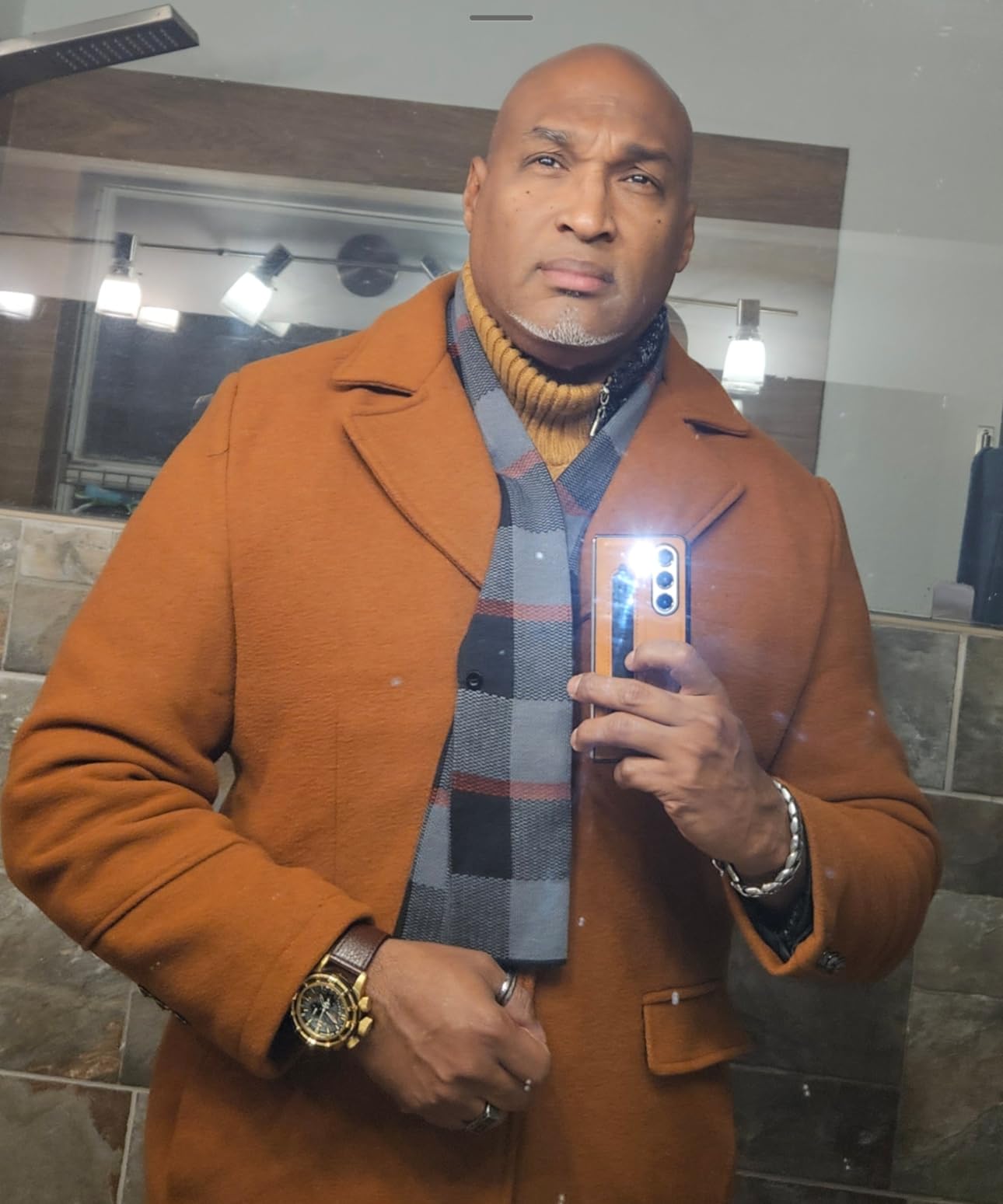 Amazon.com: INVACHI Men's Wool Blend Pea Coat With Detachable Soft Touch Wool Scarf Warm Winter ...