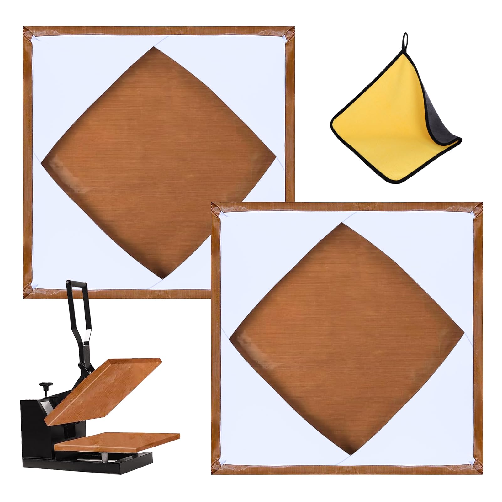 Amazon.com: BSTSLL 2 Pcs Heat Press Platen Wrap Cover 15 x 15 Inch Heat ...