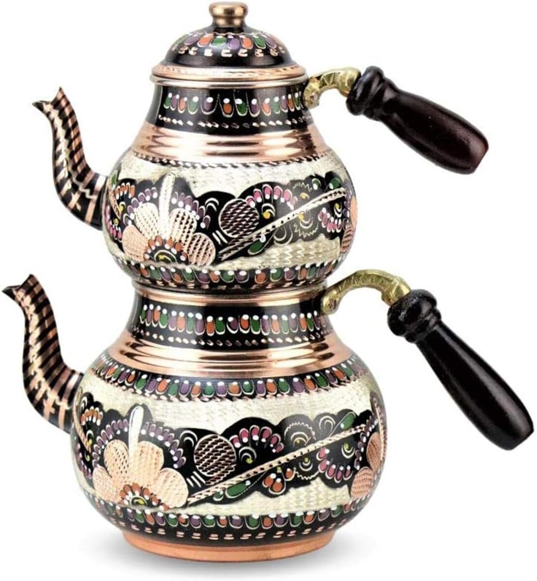Amazon.com: Kt HOME Teapot Erzincan Embroidered Enamel Thick Copper ...