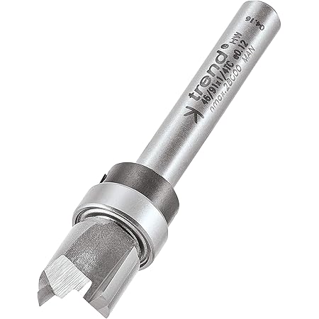 Trend 46/91X1/4TC Professional Bearing Guided Trimming Router Cutter ...