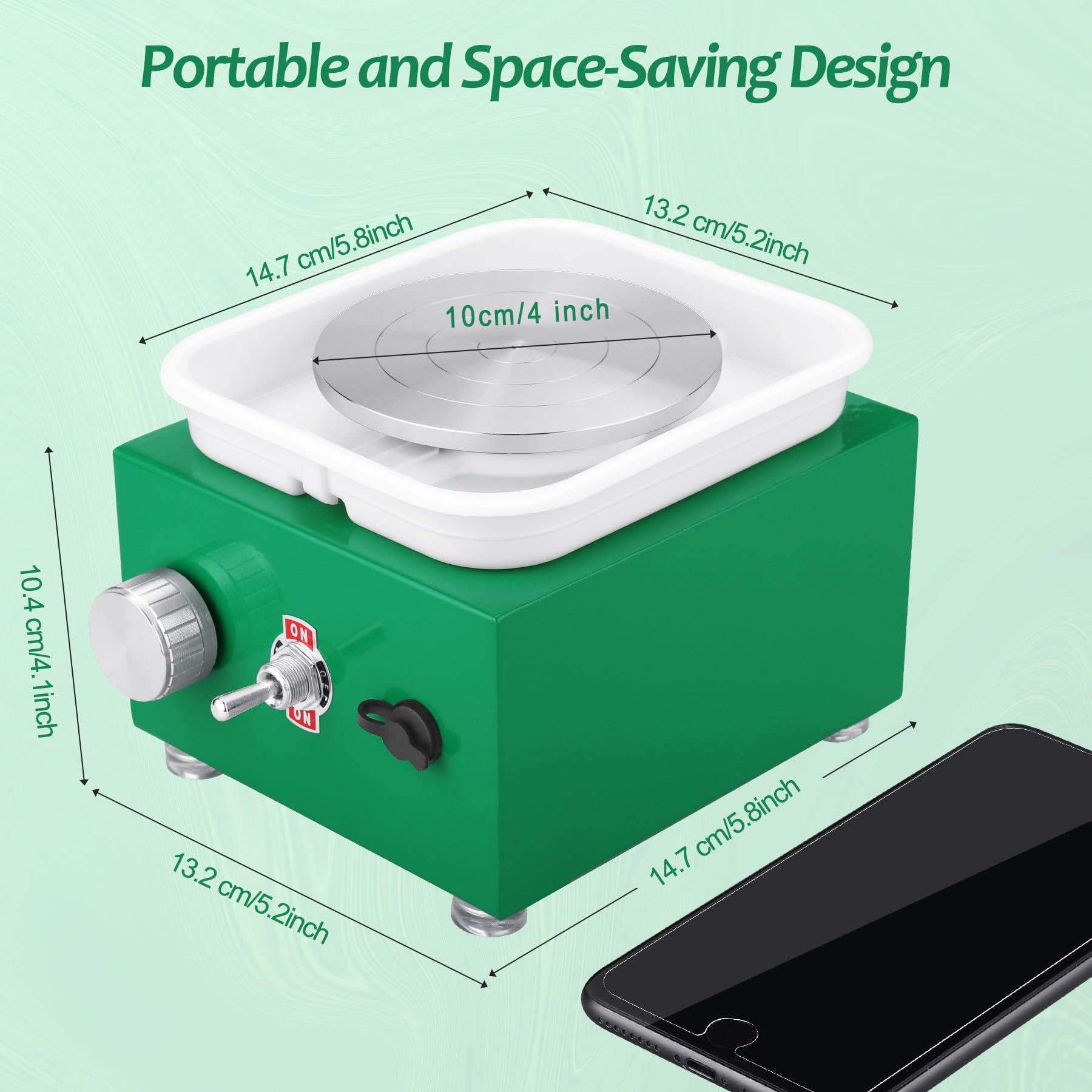 Dexcip Mini Pottery Wheel, Electric Potter's Wheel Speed Adjustable ...