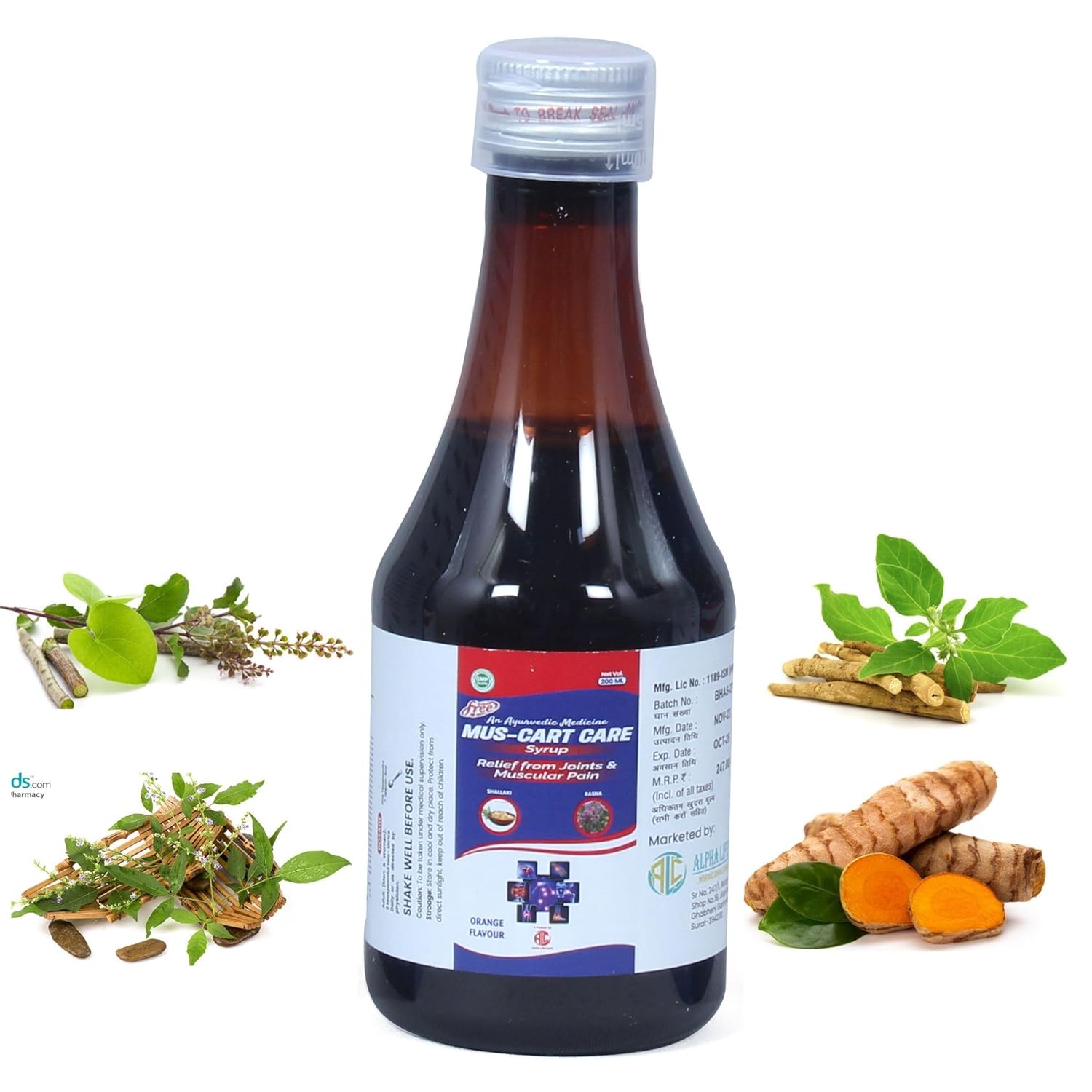 Buy ALPHA LIFE CARE MUS-CART CARE An Ayurvedic 200ml Syrup| Natural ...