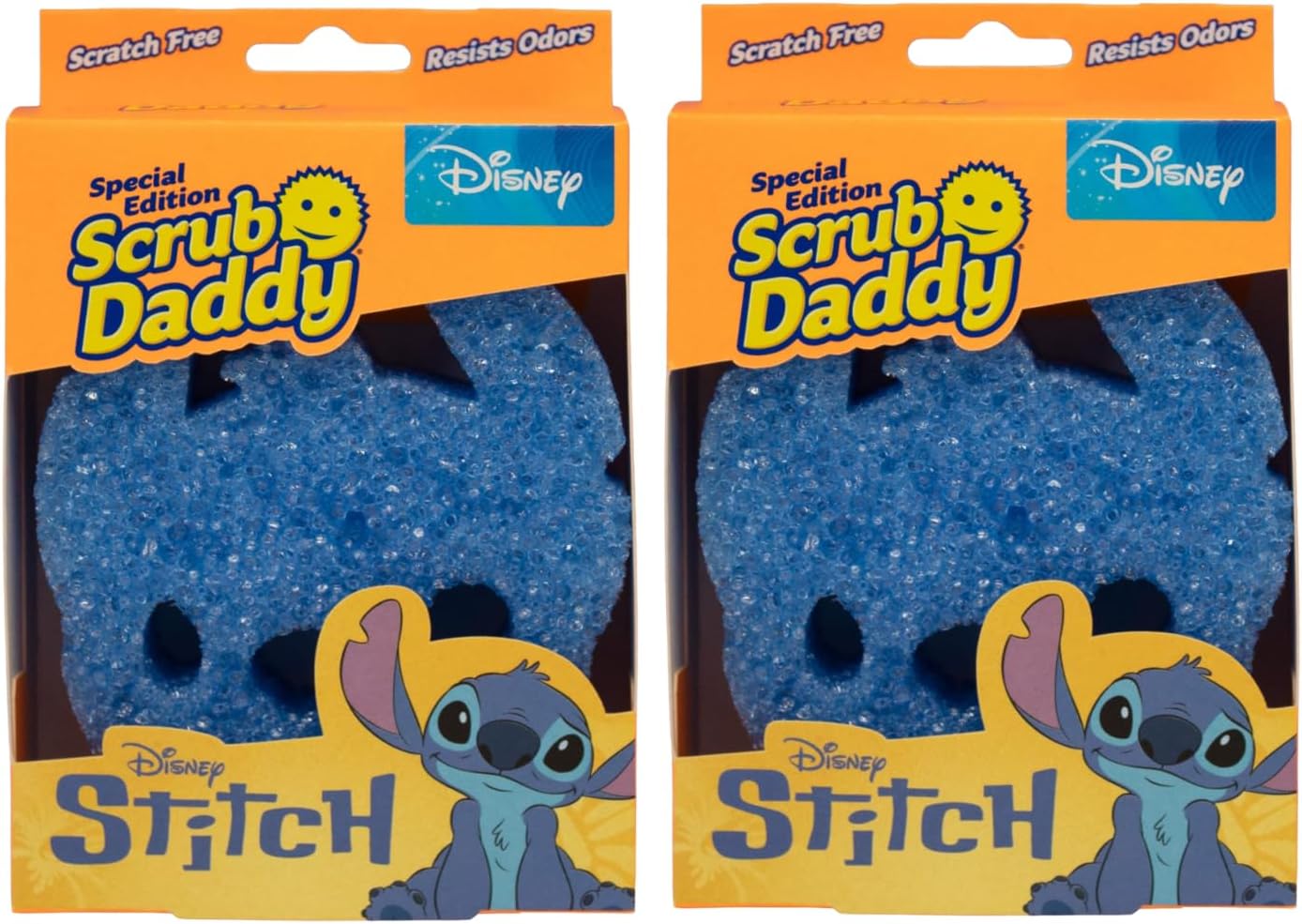 Amazon.com: Scrub Daddy Disney Stitch Dish Sponge Twin Pack, Smiley ...