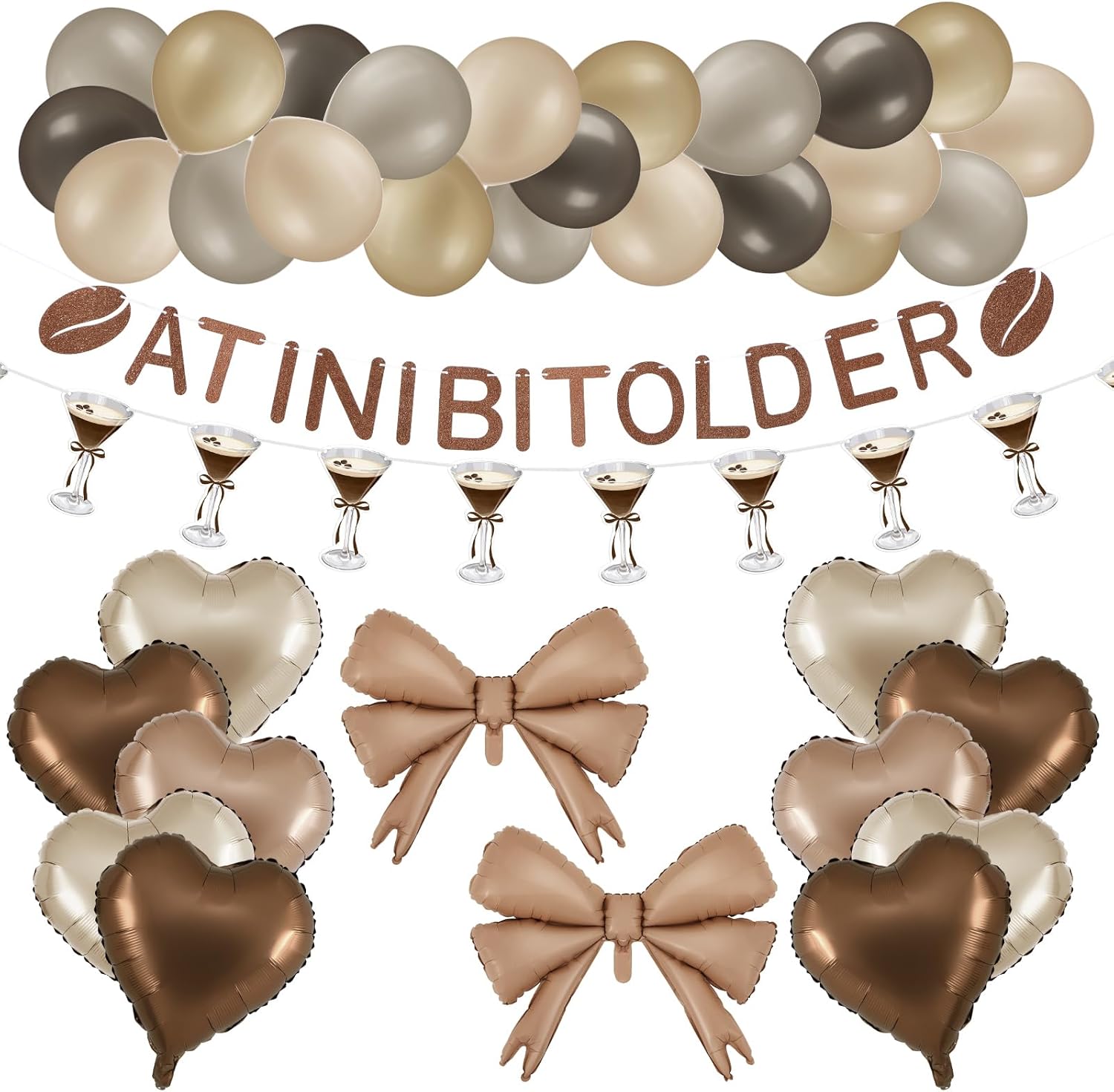 Amazon.com: Realspring 54 Pcs Espresso Martini Themed Decorations A ...