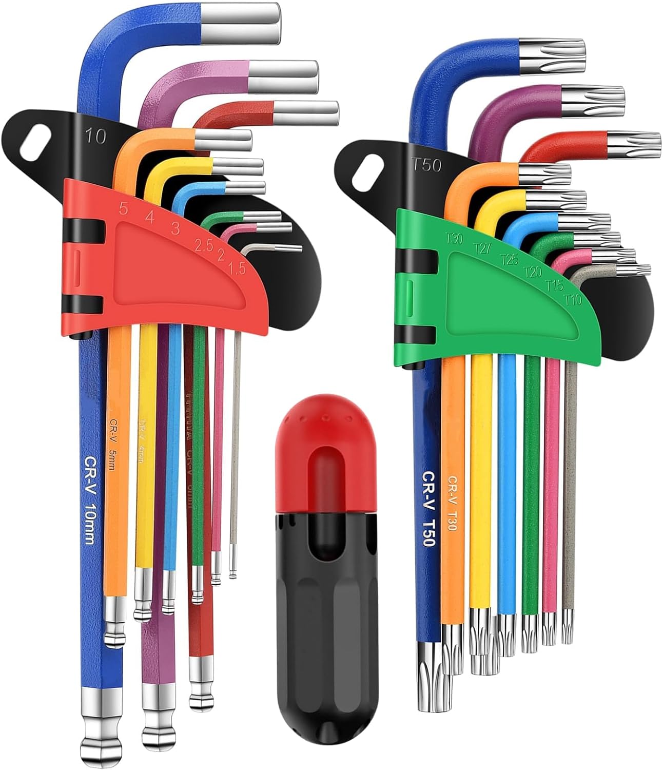 Eidoct 18PCS Allen Key Set,Metric Ball End and Torx/Star Hex Key Set ...