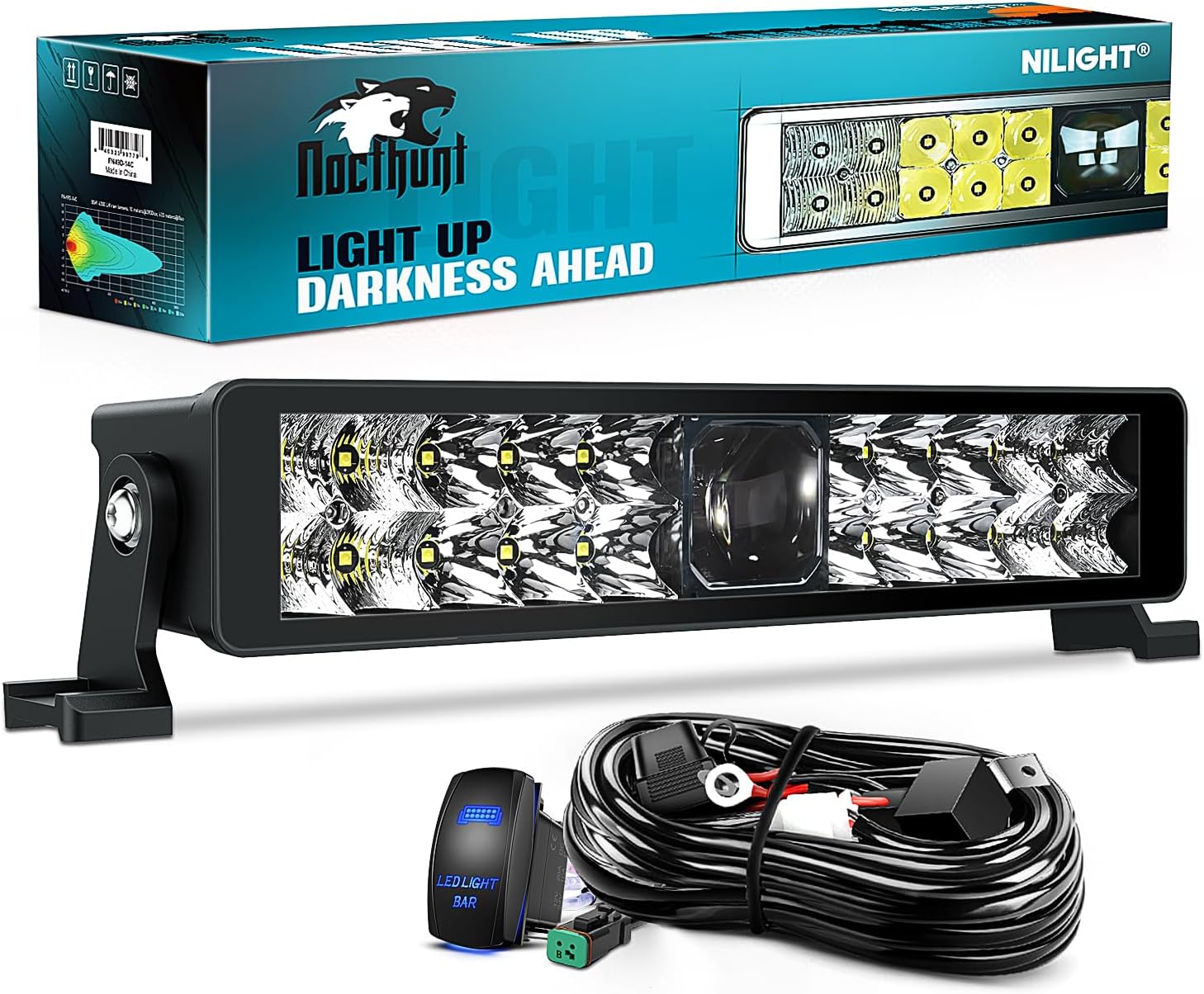 Amazon.com: Nilight LED Light Bar 14inch 21LED Dual Row Spot Flood ...