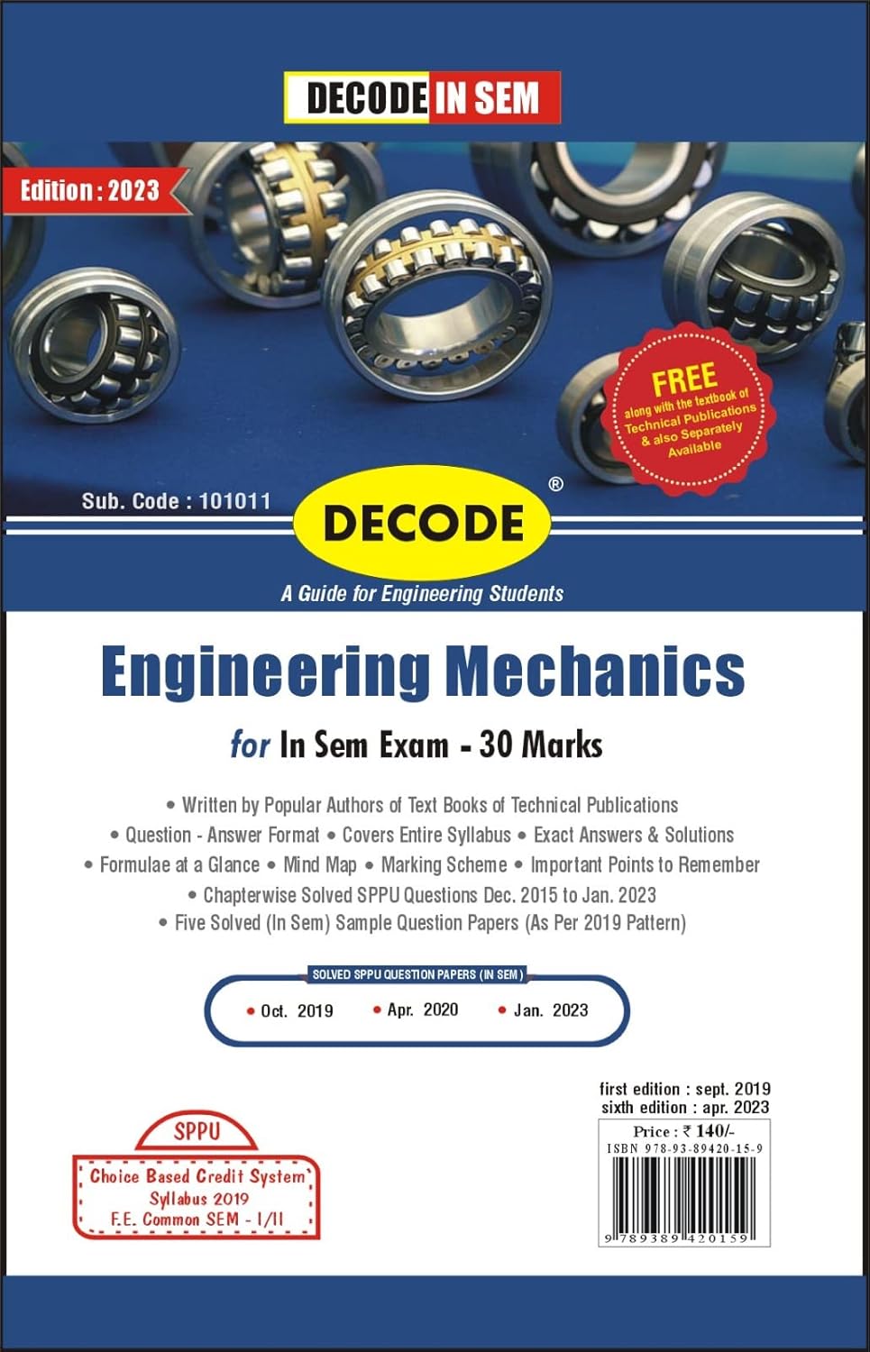 DECODE Engineering Mechanics (IN-SEM EXAM) for SPPU 15 Course (FE - I ...