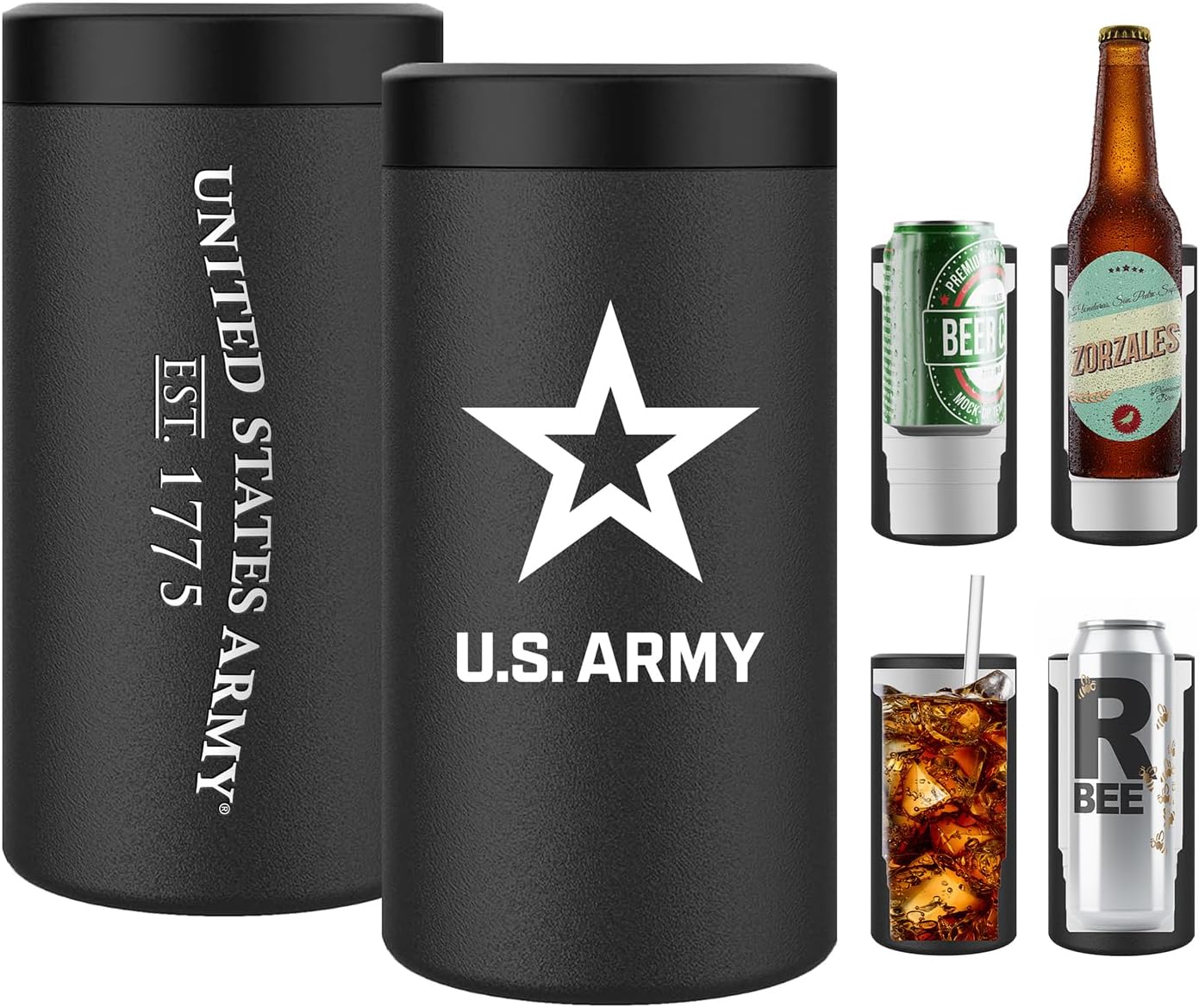Amazon.com: Rogue River Tactical Military Veteran Oath Collapsible Beer ...