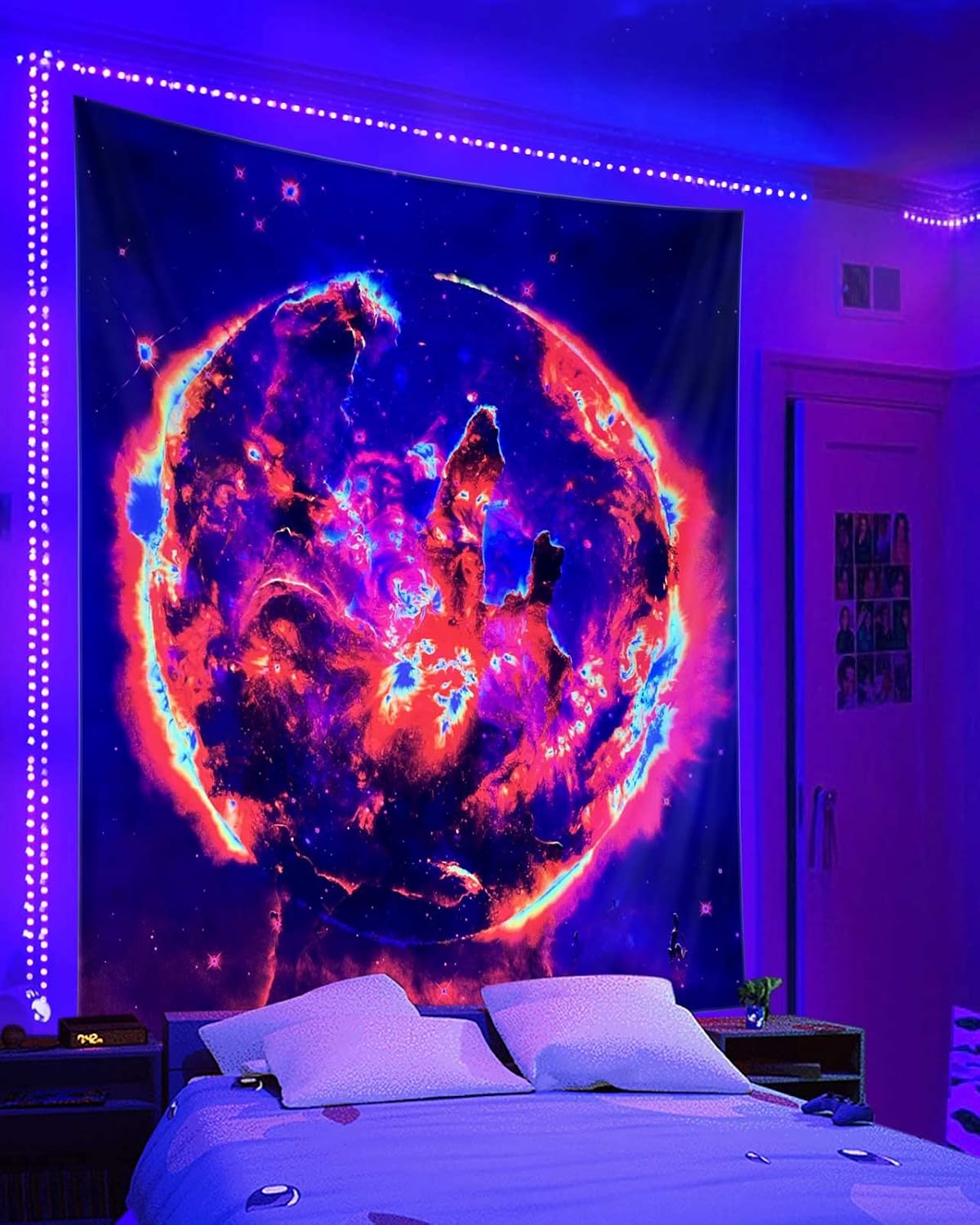 Amazon.com: ADDWel Blacklight Constellation Tapestry Pillar of Creation ...