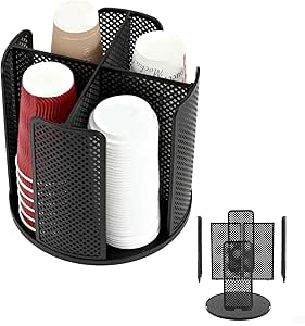 Amazon.com: Cup Dispenser Paper Cup and Lid Holder 360° Rotatable 4 ...