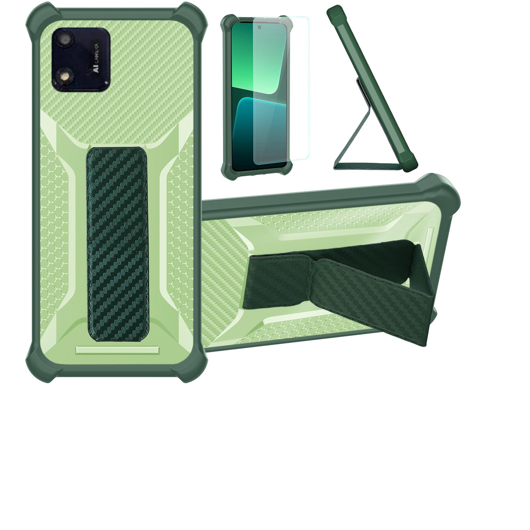 Amazon.com: Aroepurt Case for Foxx Foxxd A56 Phone Case Stand Cover [with Tempered Glass Screen ...