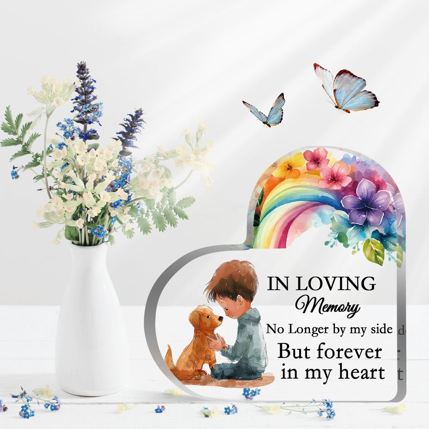 Snapklik.com : In Loving Memory Dog Sign, Rainbow Bridge Pet Memorial ...