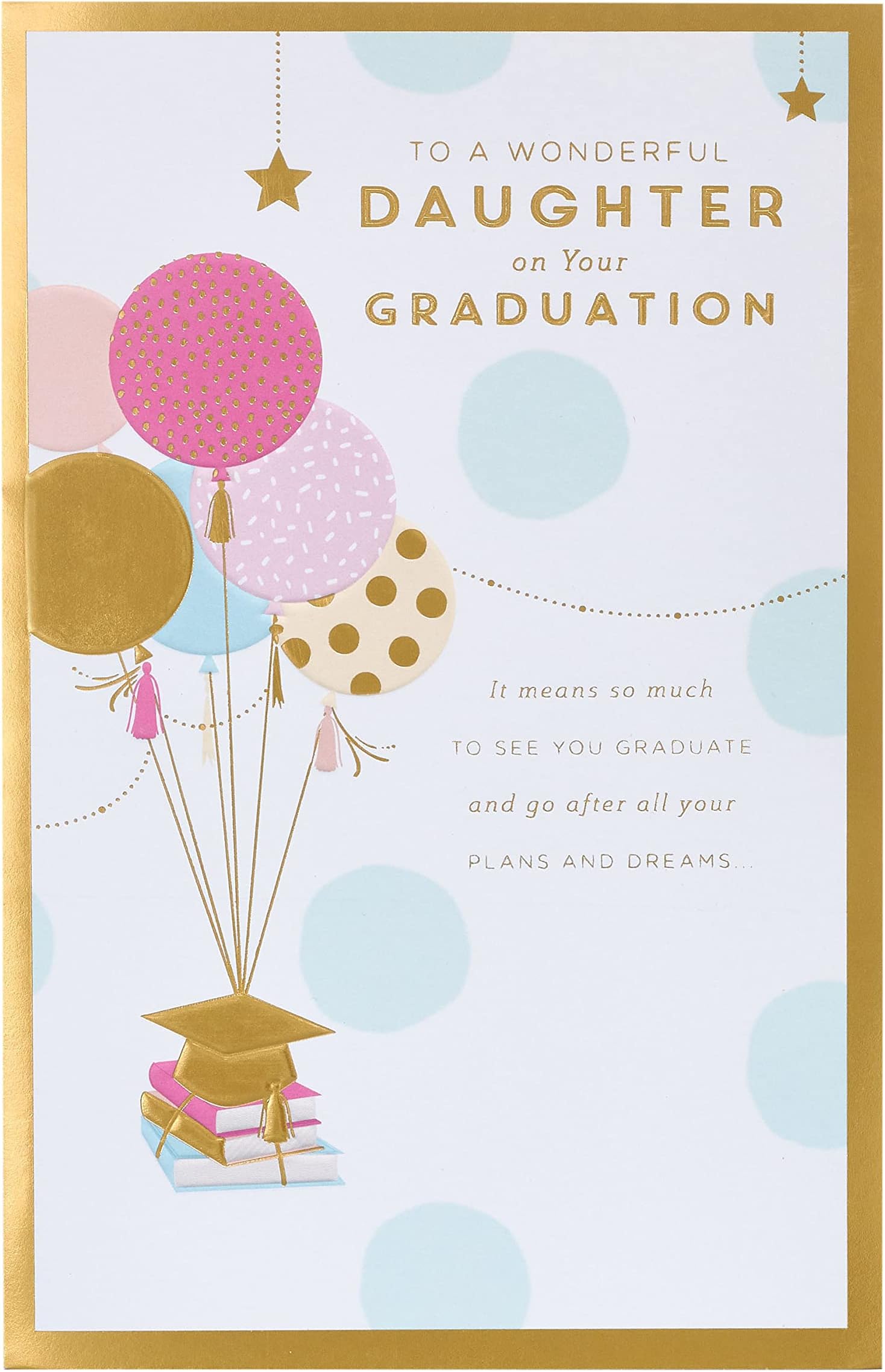 WHITE COTTON CARDS Large Scroll, Wonderful Daughter Handmade Graduation ...