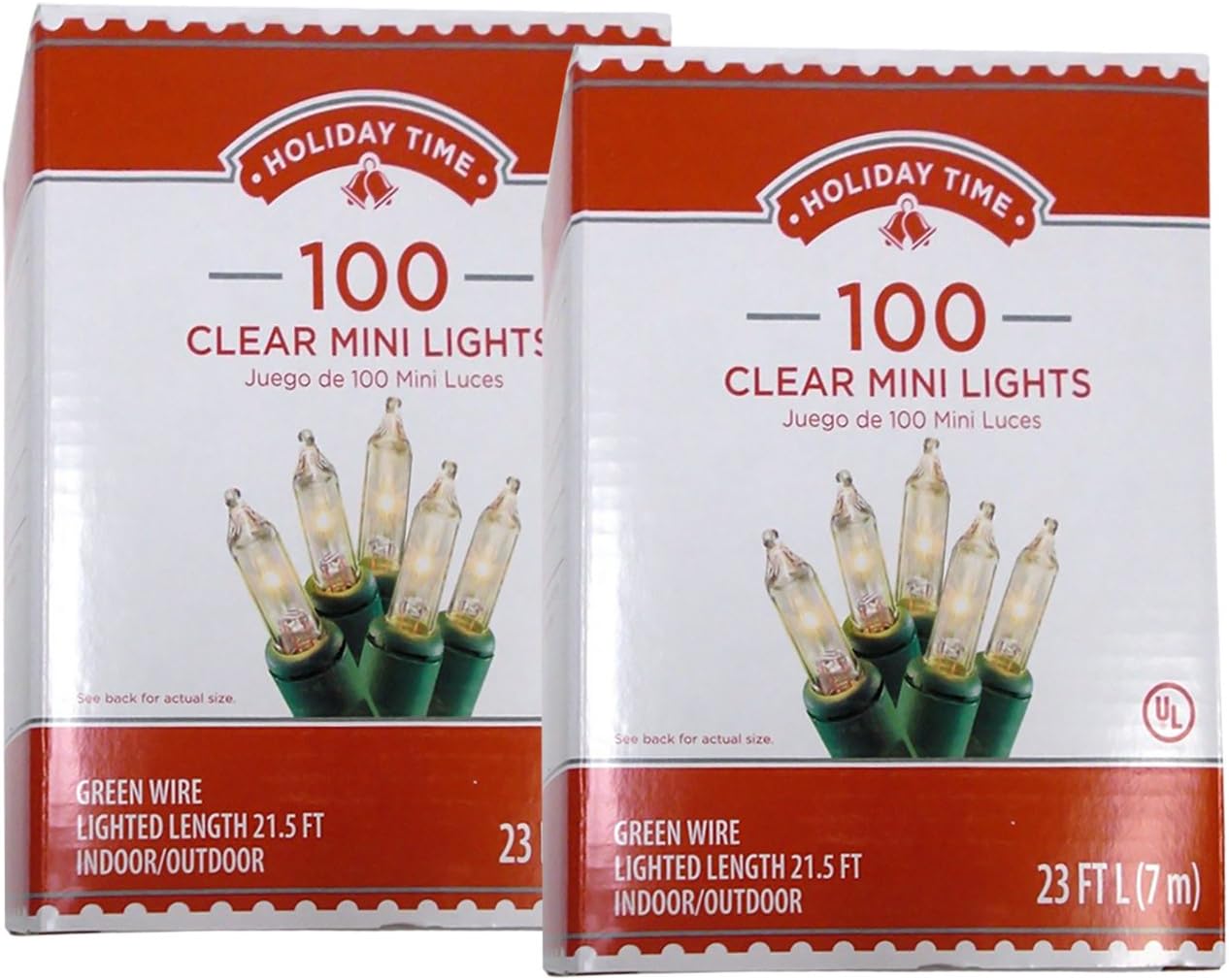 Holiday Time - 300 Multi-Color Mini Lights - Green Wire - Indoor ...